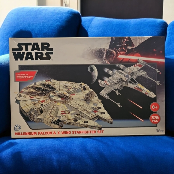 Disney | Toys | Star Wars Millennium Falcon Xwing Starfighter Set Paper ...